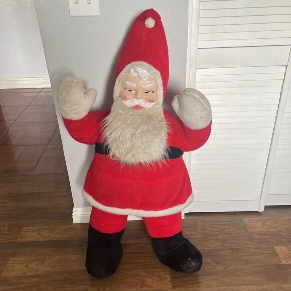 Holiday | Vintage 670s 7up Advertisement Santa Clause 4ft Tall Plush ...